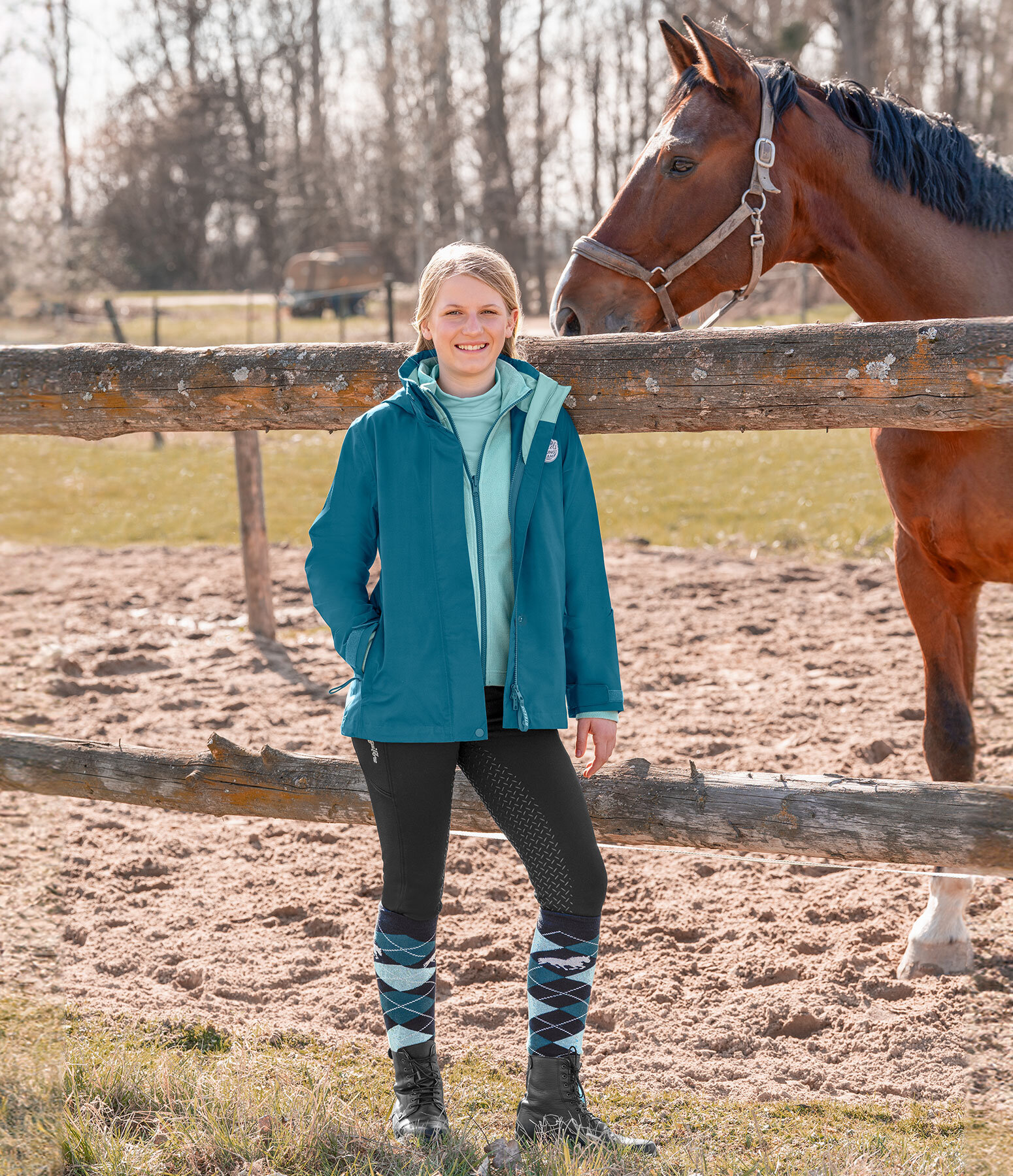 STEEDS Kinder-Outfit Runa in dark-turquoise - Krämer Pferdesport Österreich